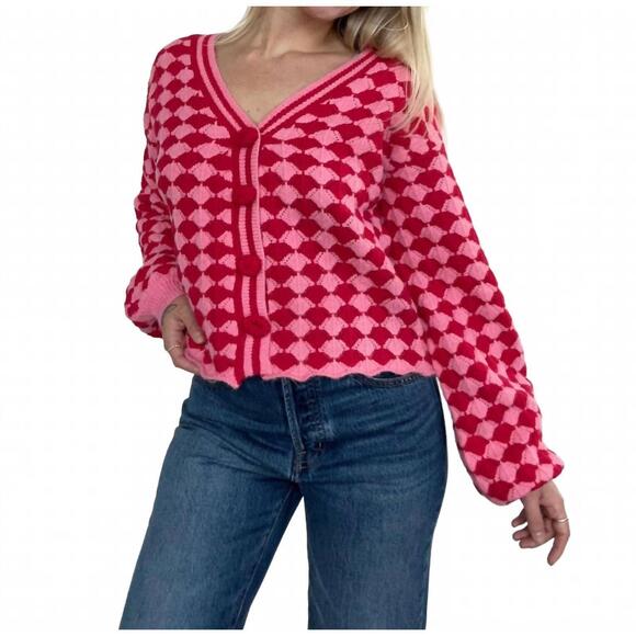 AEMI+CO | Sweaters | New Aemi Co Jayla Cardigan In Red | Poshmark